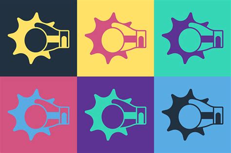 팝 아트 펀치는 권투 글러브 아이콘에 컬러 배경에 분리되어 있다 권투 글러브는 폭발물과 함께 타격을 입습니다 벡터 건강한 생활방식에 대한 스톡 벡터 아트 및 기타 이미지