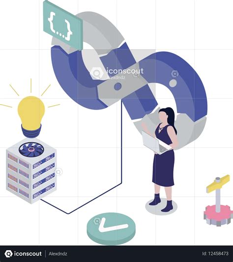 Employee Have Idea Fro Devops Application Illustration Download Svg