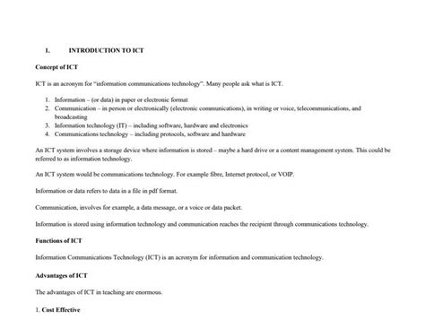 Information Communication Technology Ict Common Unit Notes