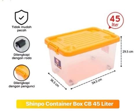 Box Container Box Cb 45 Liter Box Serbaguna Shinpo Kitchen