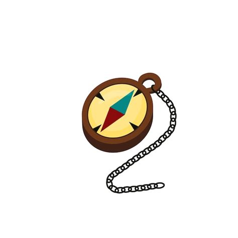 Premium Vector Geography Compass Cartoon Vintage Navigation Compass In Cartoon Style Vector