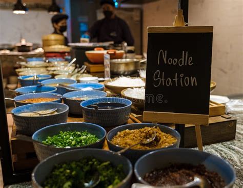 Breakfast Buffet In A Luxury Hotel Noodle Bar At Buffet Stock Image Image Of Cuisine Buffet