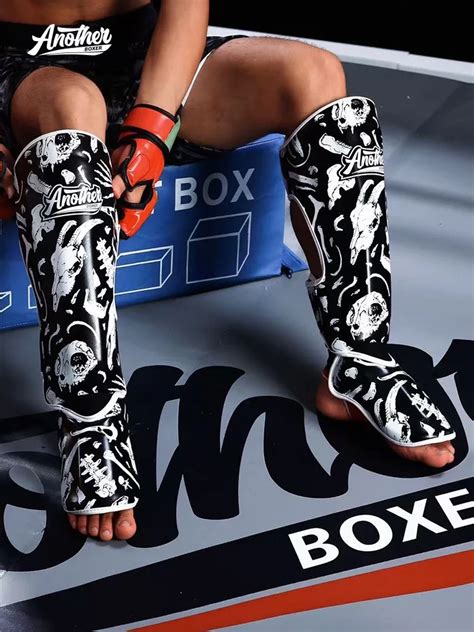 Muay Thai Protège Tibia Mma Kickboxing Jambières Protection Du Cou De Pied équipement De