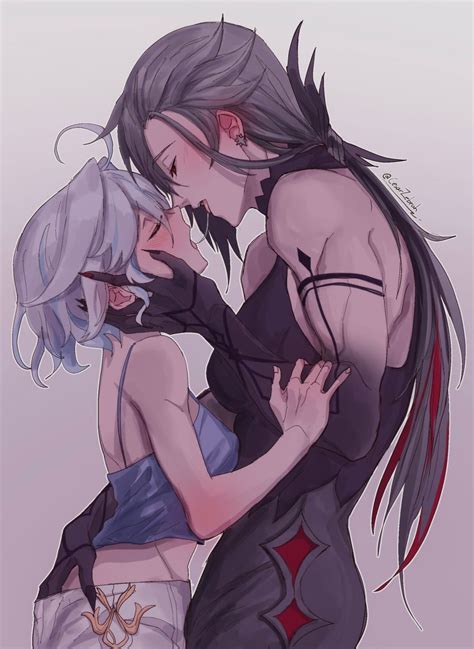 Furina And Arlecchino Genshin Impact Drawn By Cesarzebrah Danbooru