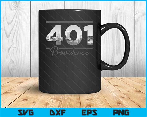 Providence 401 Area Code Skyline Rhode Island Vintage Svg Png