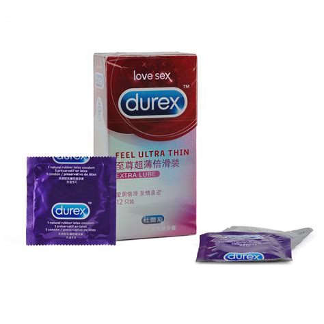 Durex Feel Ultra Thin Wetter Condoms With Extra Lube12 Pack S