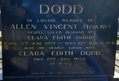 Allen Vincent “tommy” Dodd 1871 1941 Find A Grave Memorial