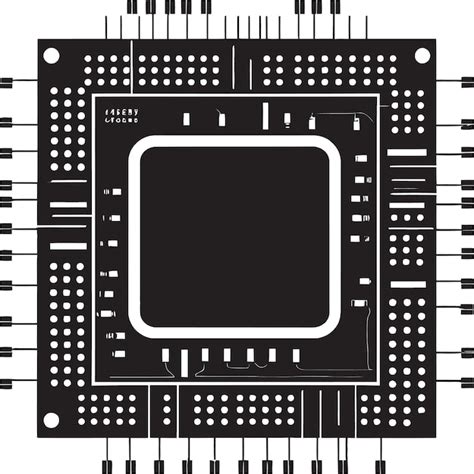 Premium Vector Electroflow Artful Emblematic Chip Visualization