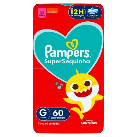 Fralda Infantil Pampers Supersequinha G 60 Unidades Drogaria Sao Paulo