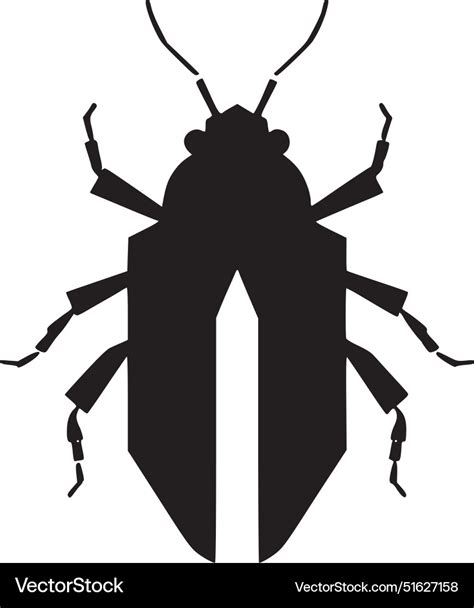 Cockroach Black And White Isolated Icon Vector Image