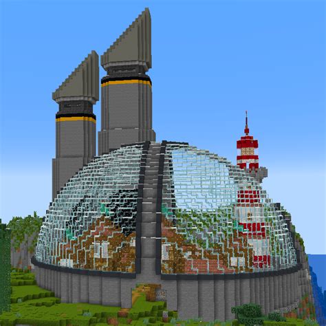 I Covered My Village In A Dome Rminecraft