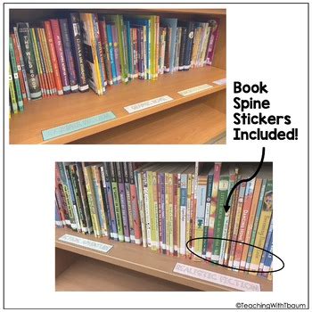 Classroom Library Shelf Labels And Book Spine Stickers By Teaching With Tbaum