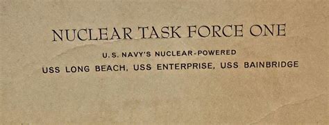 Original Us Navy Ship Poster Uss Enterprise Bainbridge And Long