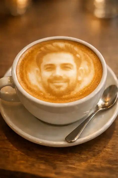 Stunning Latte Art Face Ai Prompt For Realistic Coffee Helping Prompt