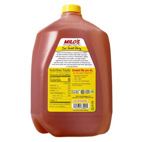 Milos® Zero Sugar Sweet Iced Tea Brewed Fresh Gallon 128 Fl Oz