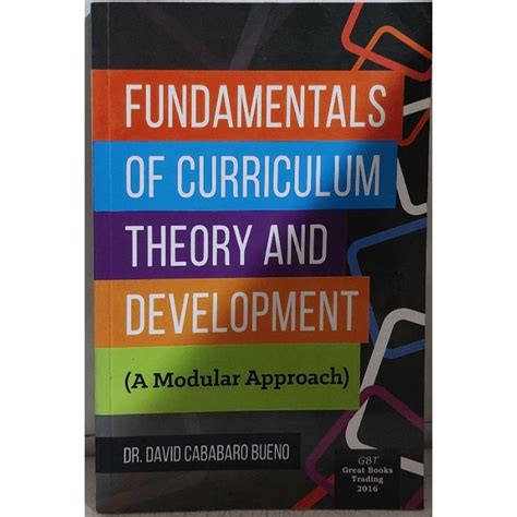 Fundamentals Of Curriculum Theory And Development A Modular Approach Shopee Philippines