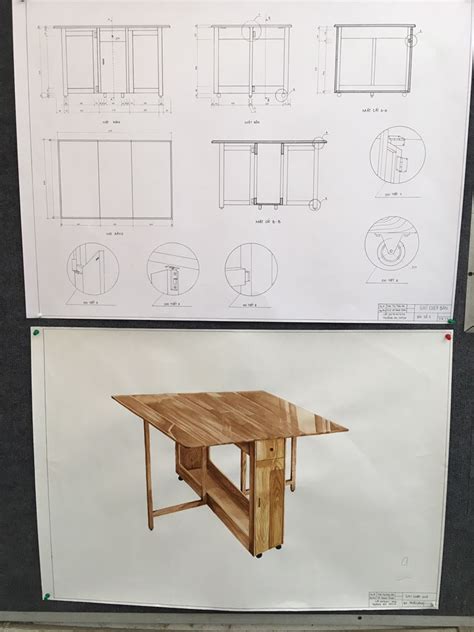 Wooden Table Elevation Section And Plan Details Dwg File Artofit