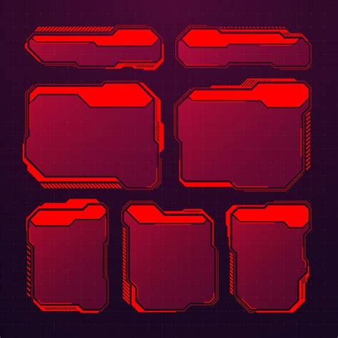 Premium Vector Yellow Futuristic Hud Ui Elements Scifi User Interface