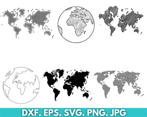 World Map Svg Bundle World Map Png World Map Silhouette World Map