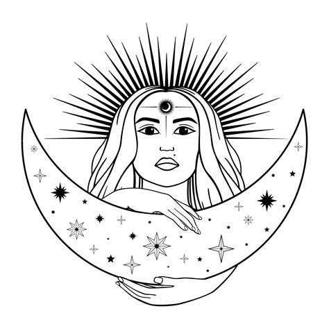 Black And White Spiritual Clipart