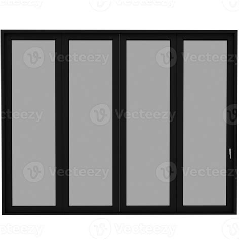 A Black Window With A Black Frame And A Black Door 52950038 Png