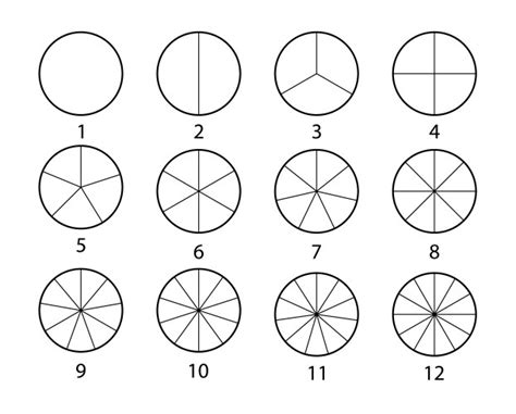 Fraction Circle Diagram Royalty Free Vector Image