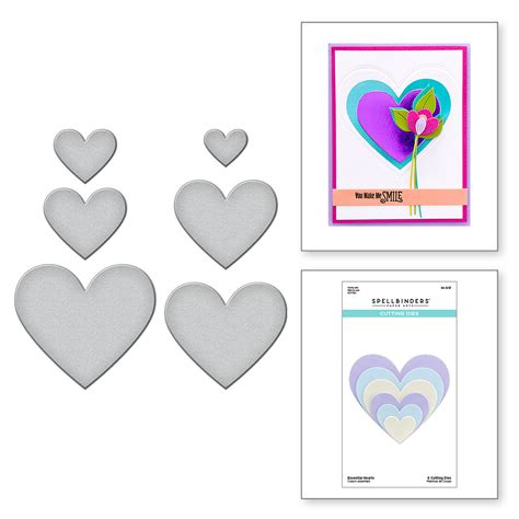 Spellbinders Essential Hearts Etched Dies