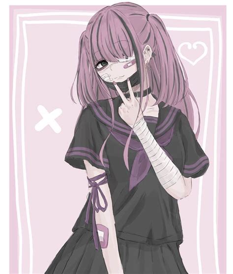 插画师君影すずらん的地雷系女孩插画图片 Bobopic