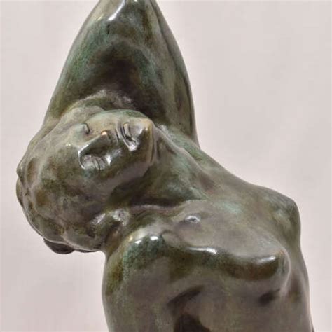 Antique Bronze Sculpture Naked Woman Signed Amedeo Gennarelli 20th