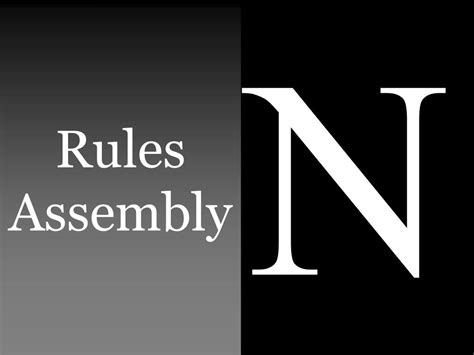 Ppt Rules Assembly Powerpoint Presentation Free Download Id 4158356