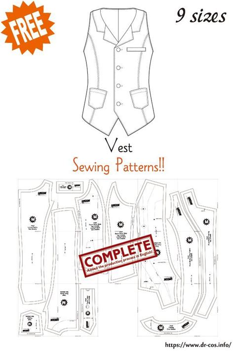 Vest Free Sewing Patterns Vest Sewing Pattern Diy Vest Patte