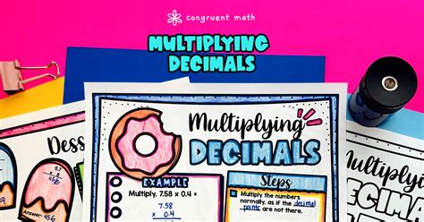 Multiplying Decimals By Whole Numbers And Decimals Congruent Math