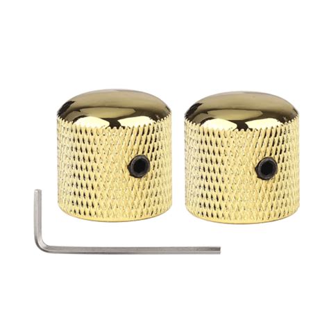 2 Pcs Gold Metal Guitar Potentiometer Knobs Moku Custom Guitars