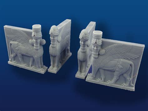 Accessories 15mm Assyrian Winged Lion Gate Set