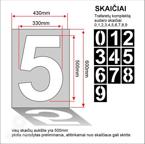 Skaičių Trafaretas Min Narvita