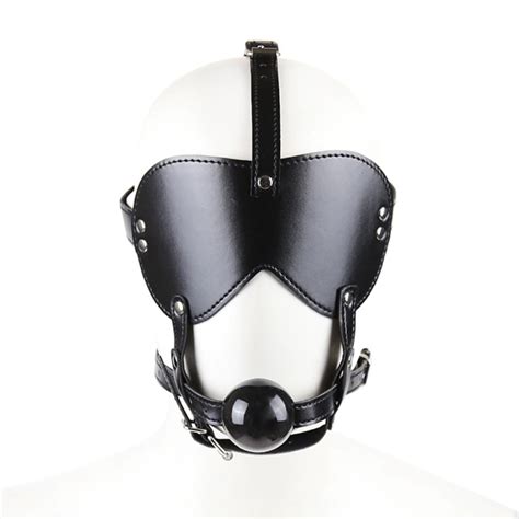 Premium Head Harness With Rubber Ball Gag And Blinder Forever Fetish