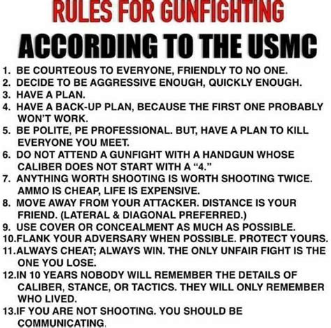 Rules For Gunfighting According To The Usmc