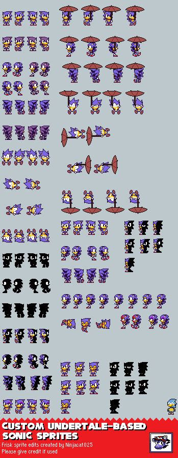 Sonic In Undertale Spritesheet By Ninjacat025 On Deviantart