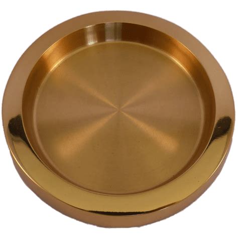 Castor Cups Brass Large Set Of 3