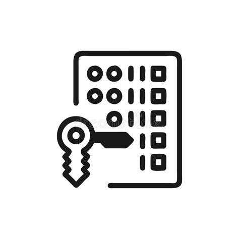Essential Decryption Icon For Data Protection Stock Illustration