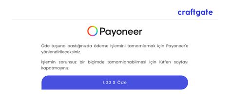 Payoneer Craftgate Developer Portal
