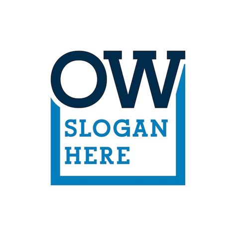 Iniciais Mínimas Logo Letras O E W Ow Logo Letra Inicial Ow Vetor Premium
