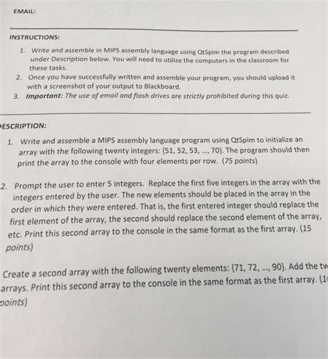 Solved Write And Assemble In MIPS Assembly Language Using Chegg Com