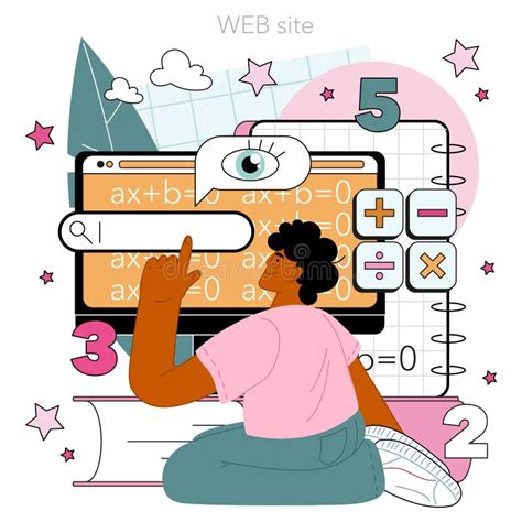 Math School Subject Online Service Or Platform Students Studying Stock