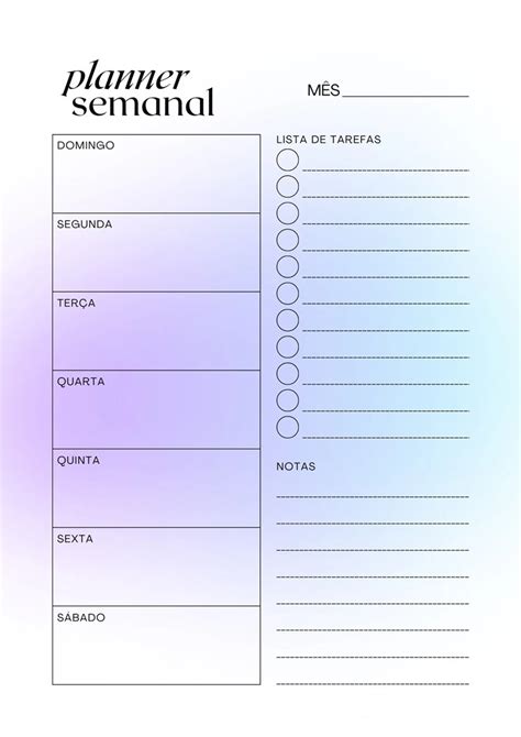 Modelo De Lista De Tarefas Para Imprimir
