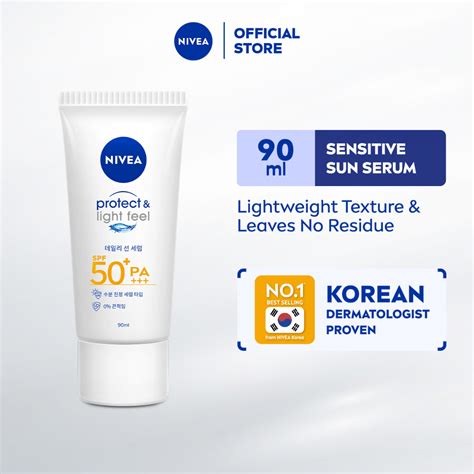 Nivea Sun Protect And Light Feel Sensitive Sun Serum 90 Ml Sunscreen Sunblock Face Care