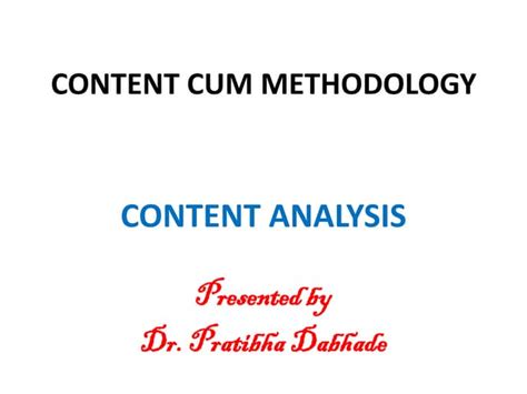 Ccm Content Analysis Pdf