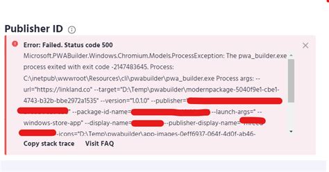 BUG Unable To Package Windows PWA For App Store Issue 4353 Pwa Builder PWABuilder GitHub