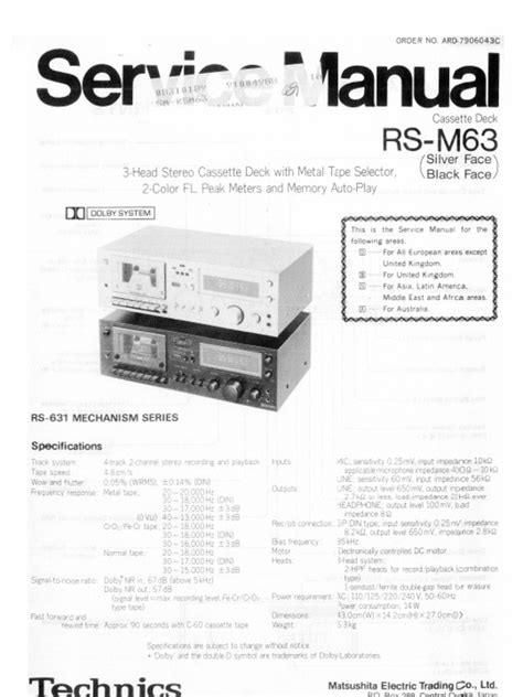 Technics Rs M63 Pdf