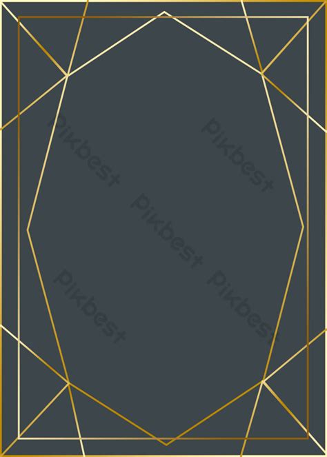 Simple Border Line Design Golden Psd Free Download Pikbest